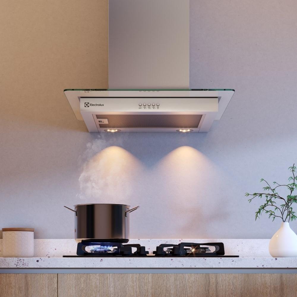 Coifa de Parede Electrolux 60cm de Vidro Efficient Ce6vx Inox 220v ...