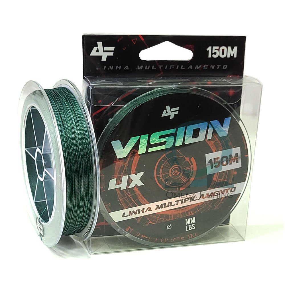 Linha Multifilamento Albatroz Fishing Vision X4 150m 70lb - 0,43mm Verde escuro | MadeiraMadeira