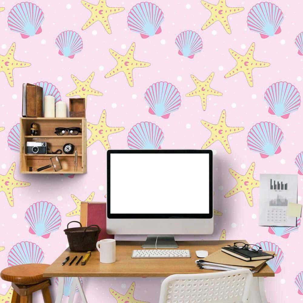 Papel de Parede Concha Sereia QCola | MadeiraMadeira