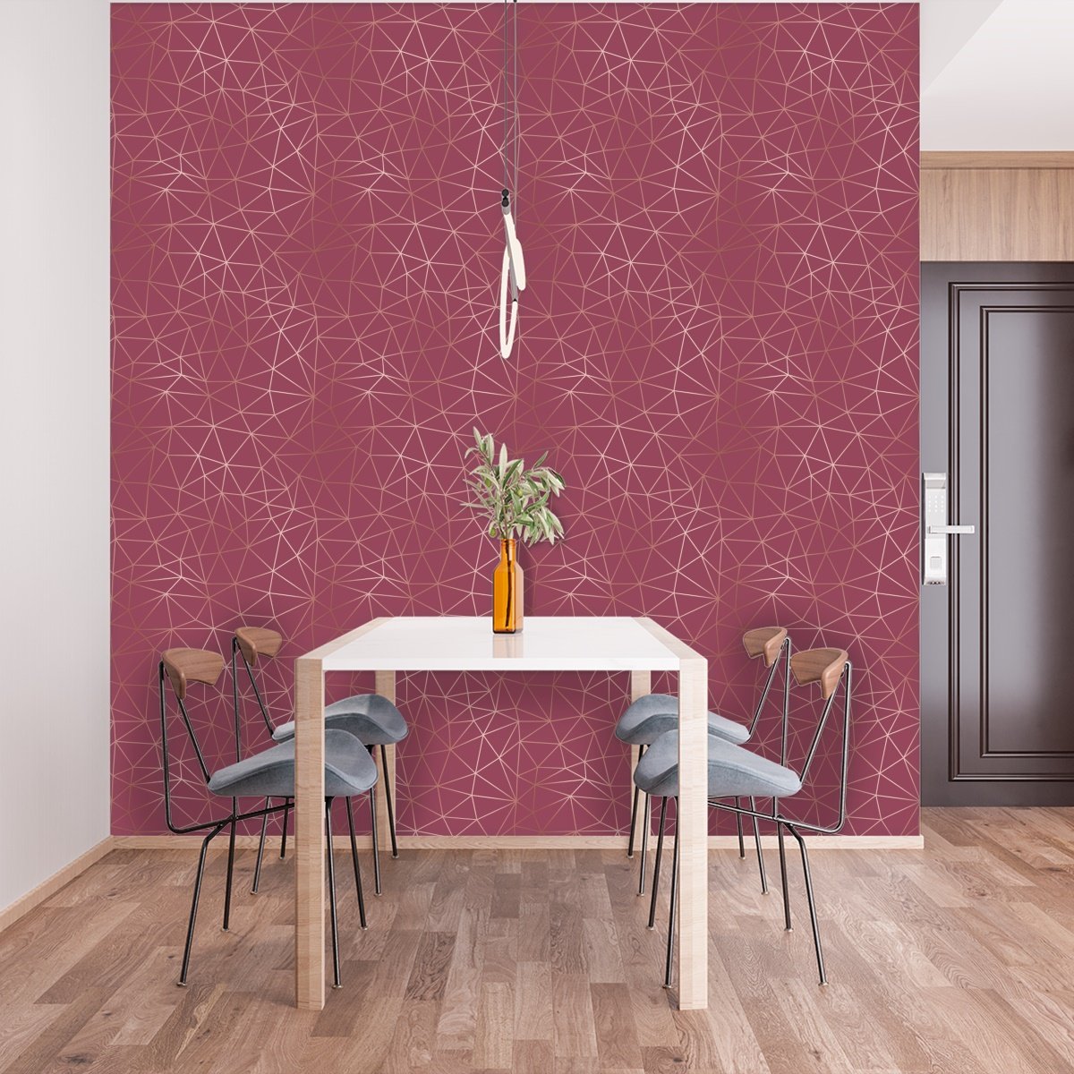 Papel de Parede Adesivo Terracota Rosé Auto Colante Liso 6m ...