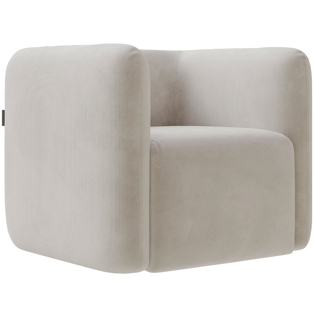 Poltrona Decorativa para Sala de Estar Fixa Living Peônia K01 Veludo ...