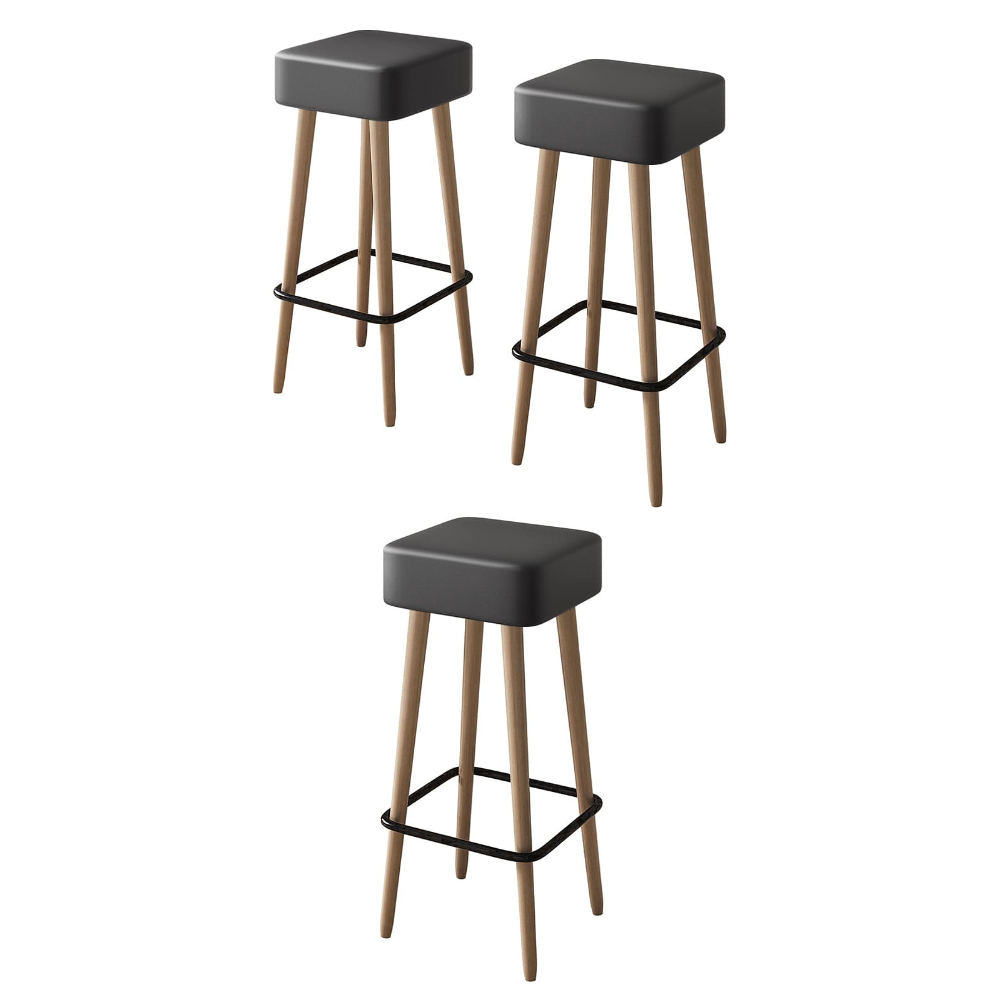 Kit 3 Banquetas Cozinha Alta Bar Bancada Varanda Dubai Preto Salaone ...
