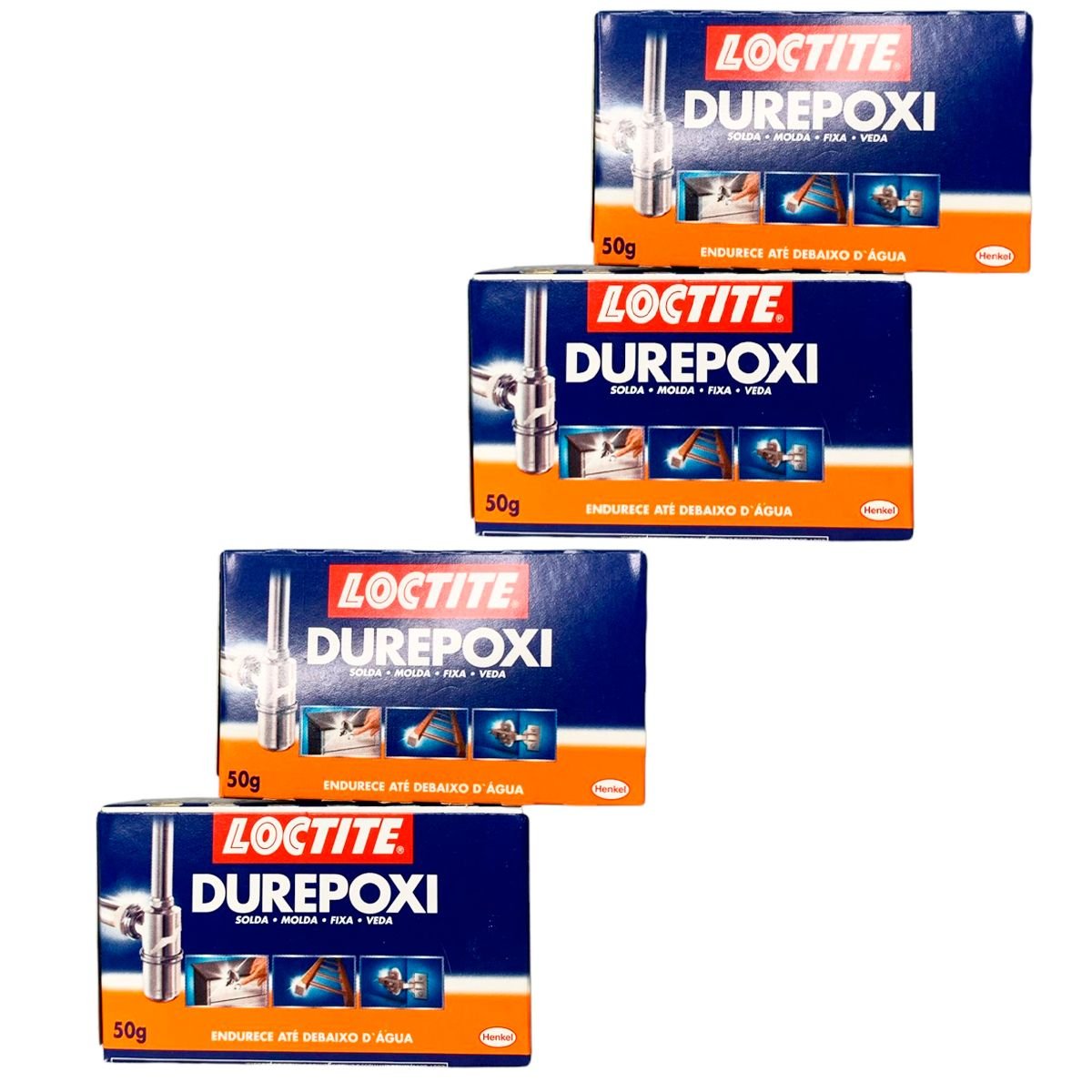 Kit 4 Unidades Durepoxi Adesivo Massa 50g Solda Fixa Veda | MadeiraMadeira