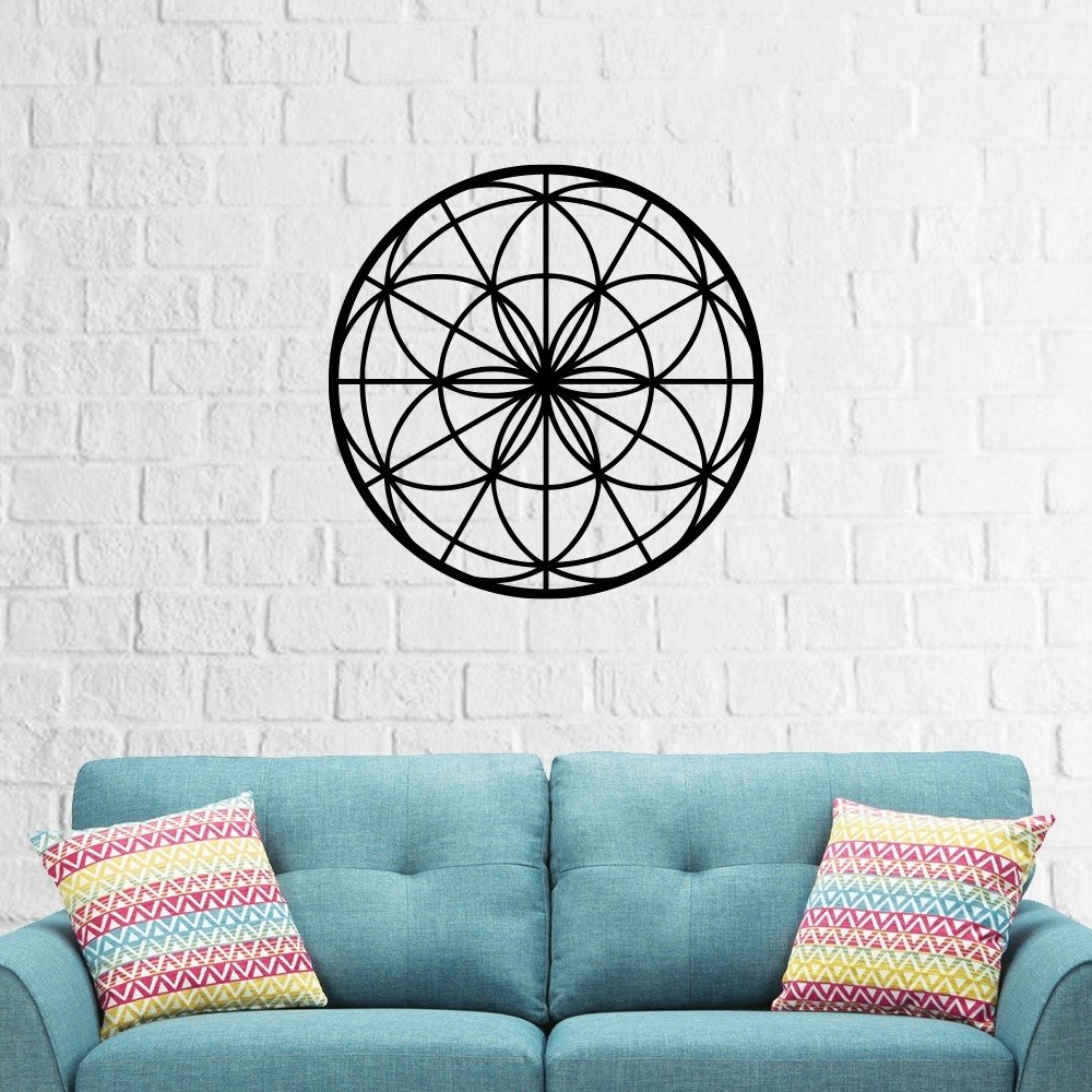 Mandala Flor da Vida - Modelo Alternativo - Decoração Simétrica em MDF ...