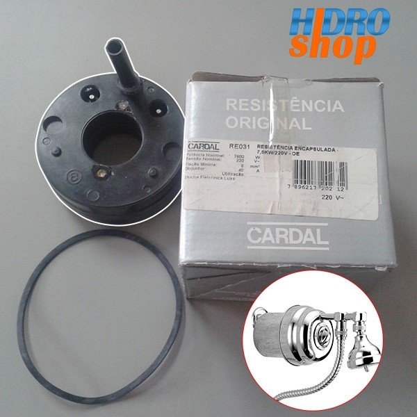 Resistência Encapsulada Cardal Ducha Eletrônica 220v 7600w - RE031 ...