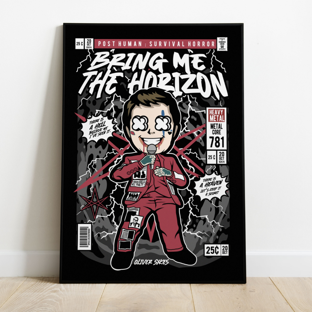 Quadro Decorativo Rock Mdf Bring Me The Horizon Ro008 | MadeiraMadeira