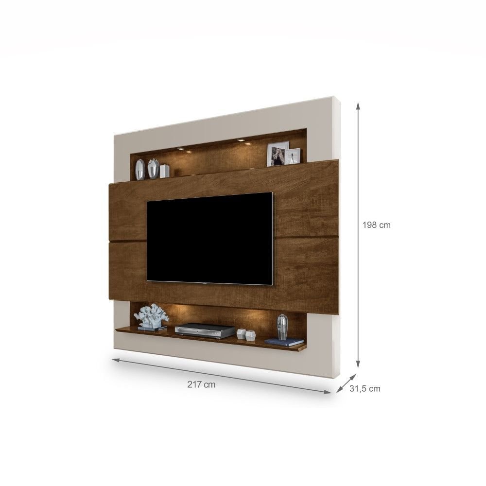 Painel Suspenso Riviera 217CM com led para TV até 75 Polegadas Luapa ...
