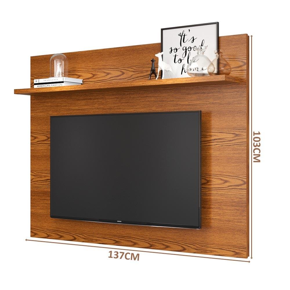 Painel TV Quarto 43 Polegadas Cumaru Topázio Patrimar | MadeiraMadeira