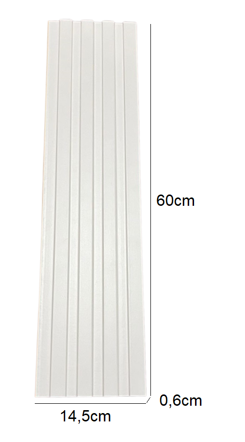 Placa Ripada de MDF Modular Leve 14x60cm com fita 3m ripado:Marrom ...