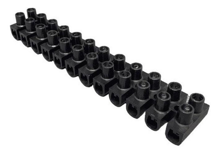 Barra Borne Conectores Múltiplos Mod. Sindal 25mm - Preto | MadeiraMadeira