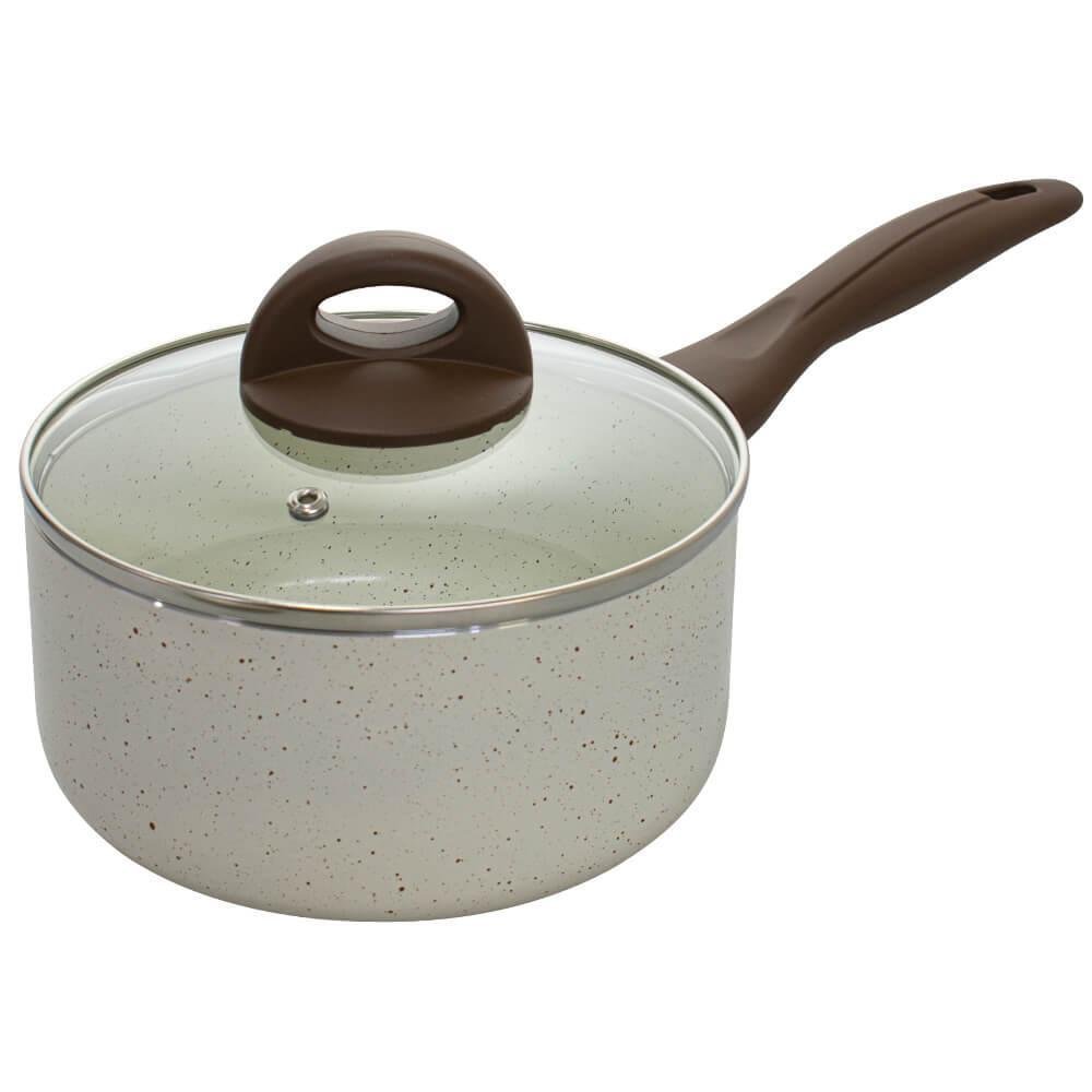 Panela Antiaderente Cerâmica Vanilla 18cm Brinox | MadeiraMadeira