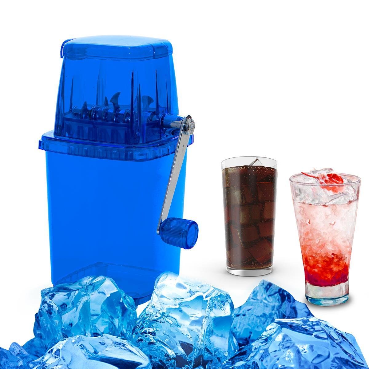 Triturador Picador Manual de Gelo Azul Raspadinha | MadeiraMadeira