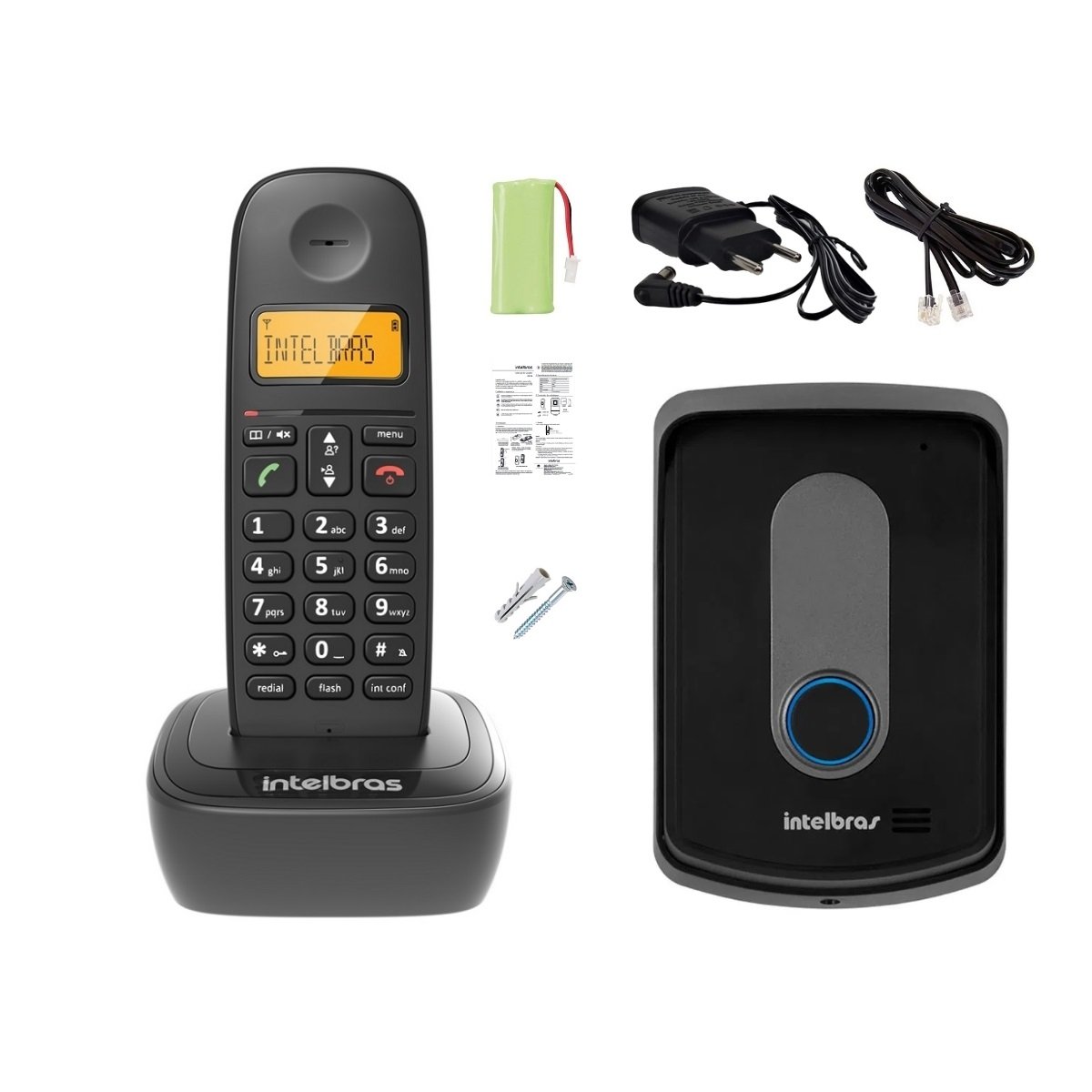 Aparelho de Telefone Fixo sem Fio Bina e Interfone Intelbras ...