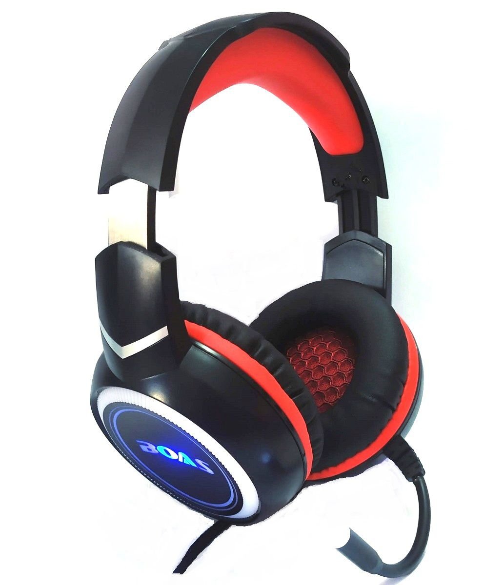 Headset Gamer Stereo Pc Fone Microfone LED Rgb P2 USB Boas O-Max Bass ...