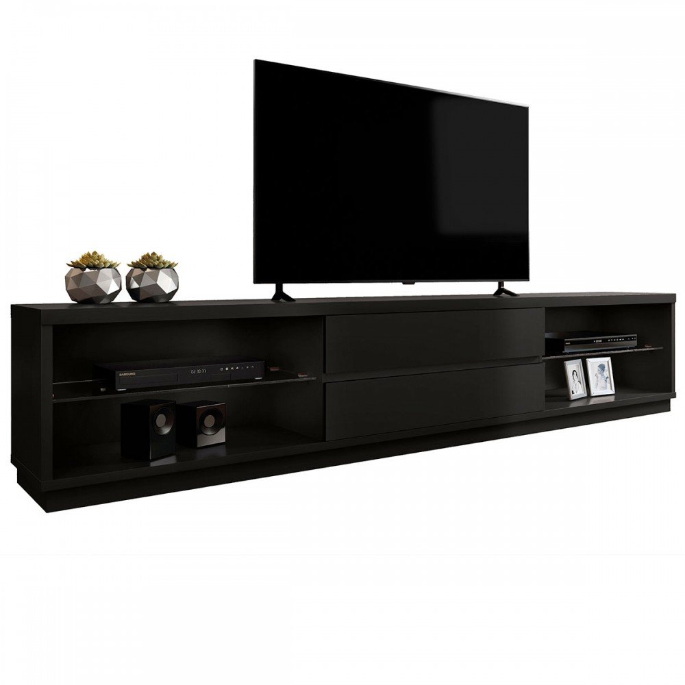 Rack para TV Até 75 Polegadas Malbec 2 Gavetas Preto Tx - Mavaular ...