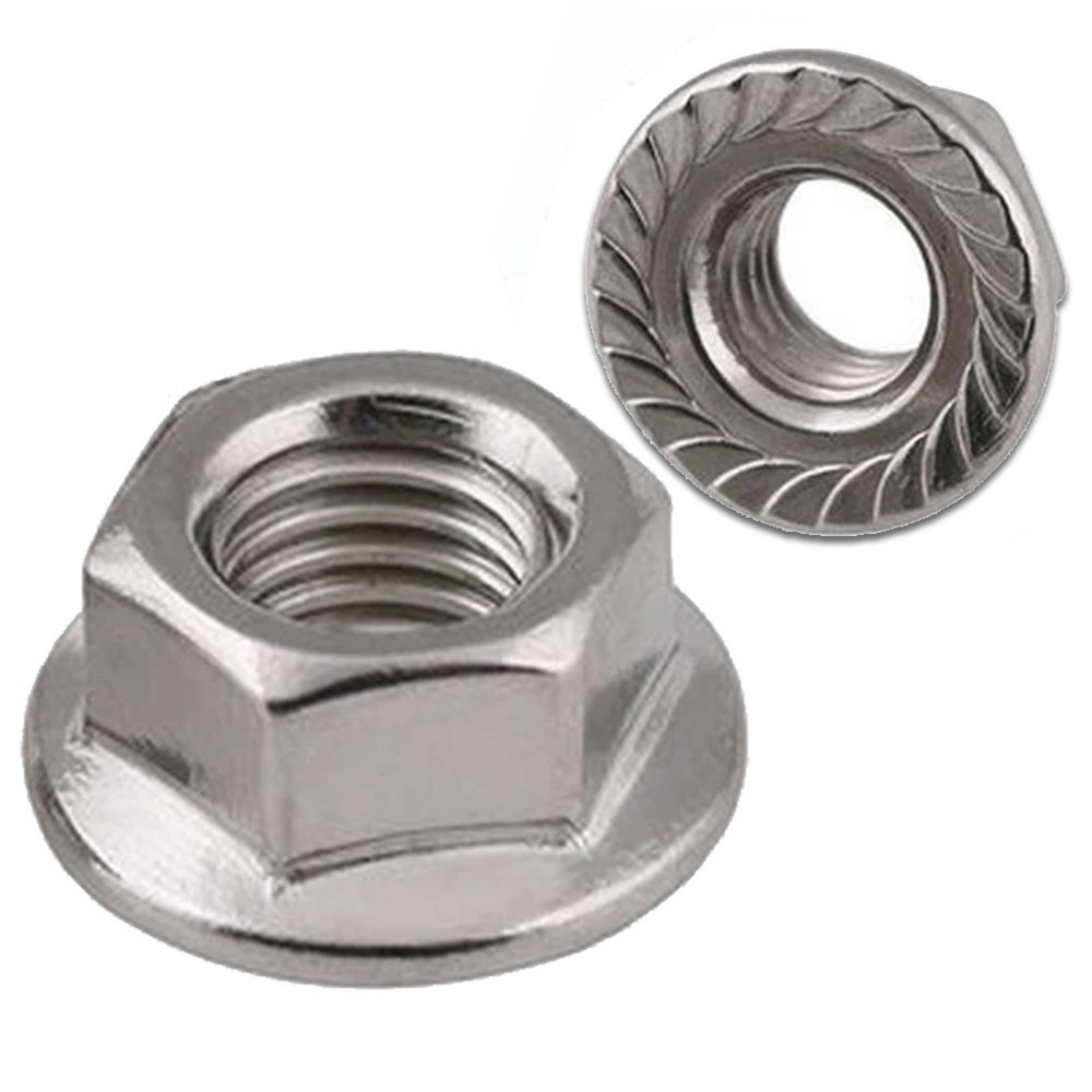 150un - Porca Sextavada Flangeada M8 Inox 304 | MadeiraMadeira