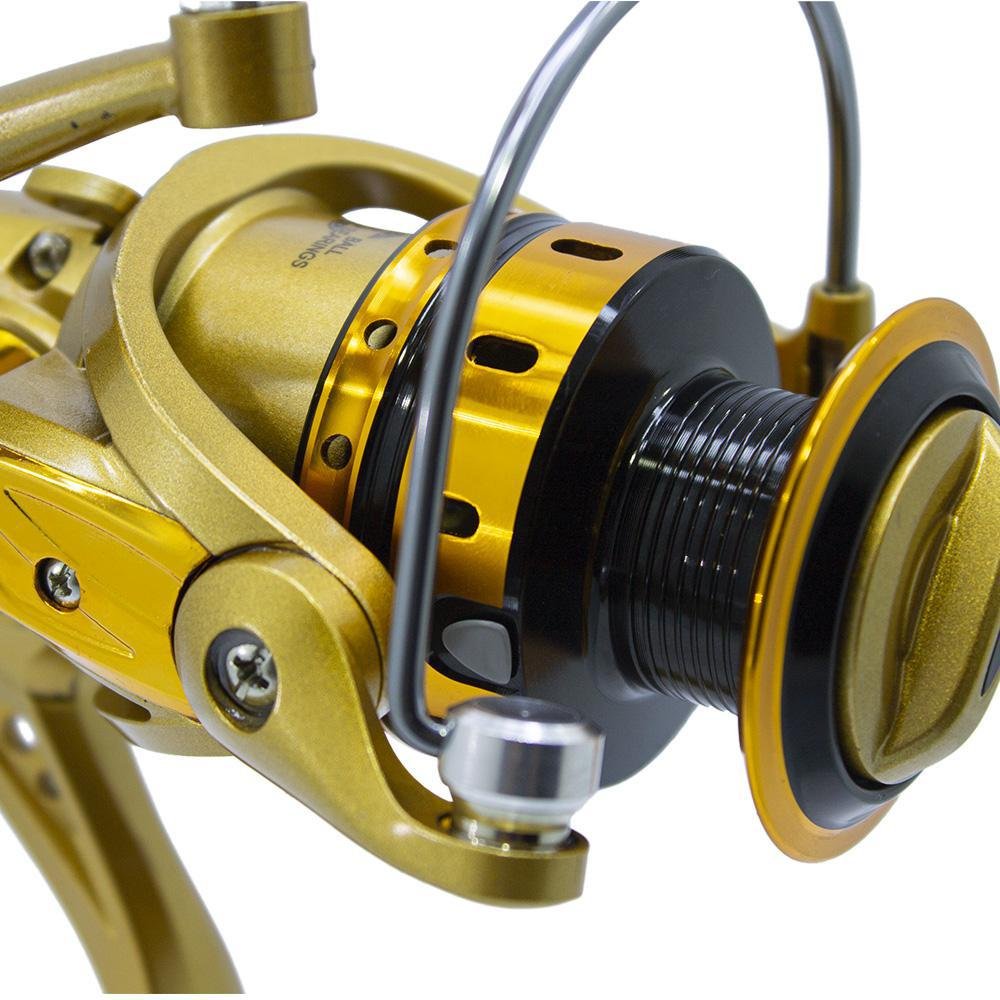 Molinete Profissional Bm5000 6+1 Rolamentos Aluminium Gold | MadeiraMadeira