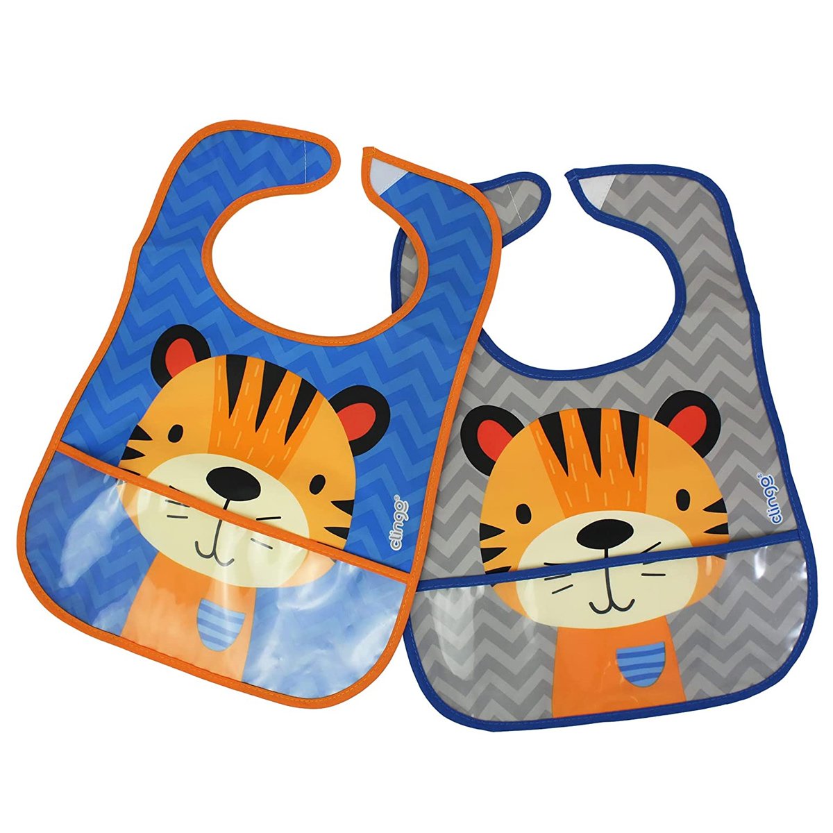 Babador Bebê Infantil com Bolso Coletor de Migalhas 2 Unidades 6 a 36 ...