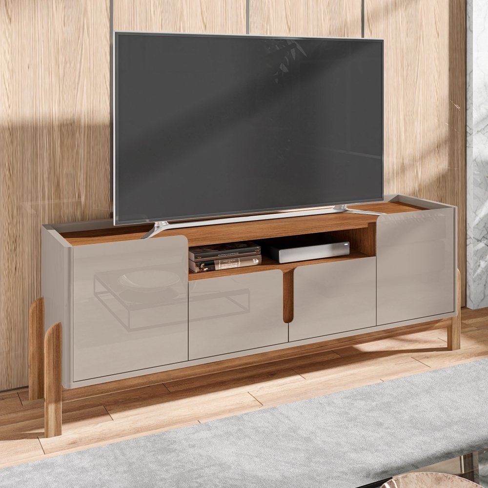 Rack para TV Manchester Off White Cedro | MadeiraMadeira