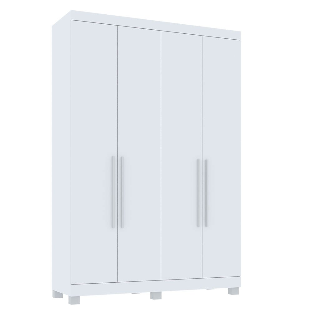 Roupeiro Laguna Mdf 04 Portas com Corrediça Metálica Pés em PVC ...