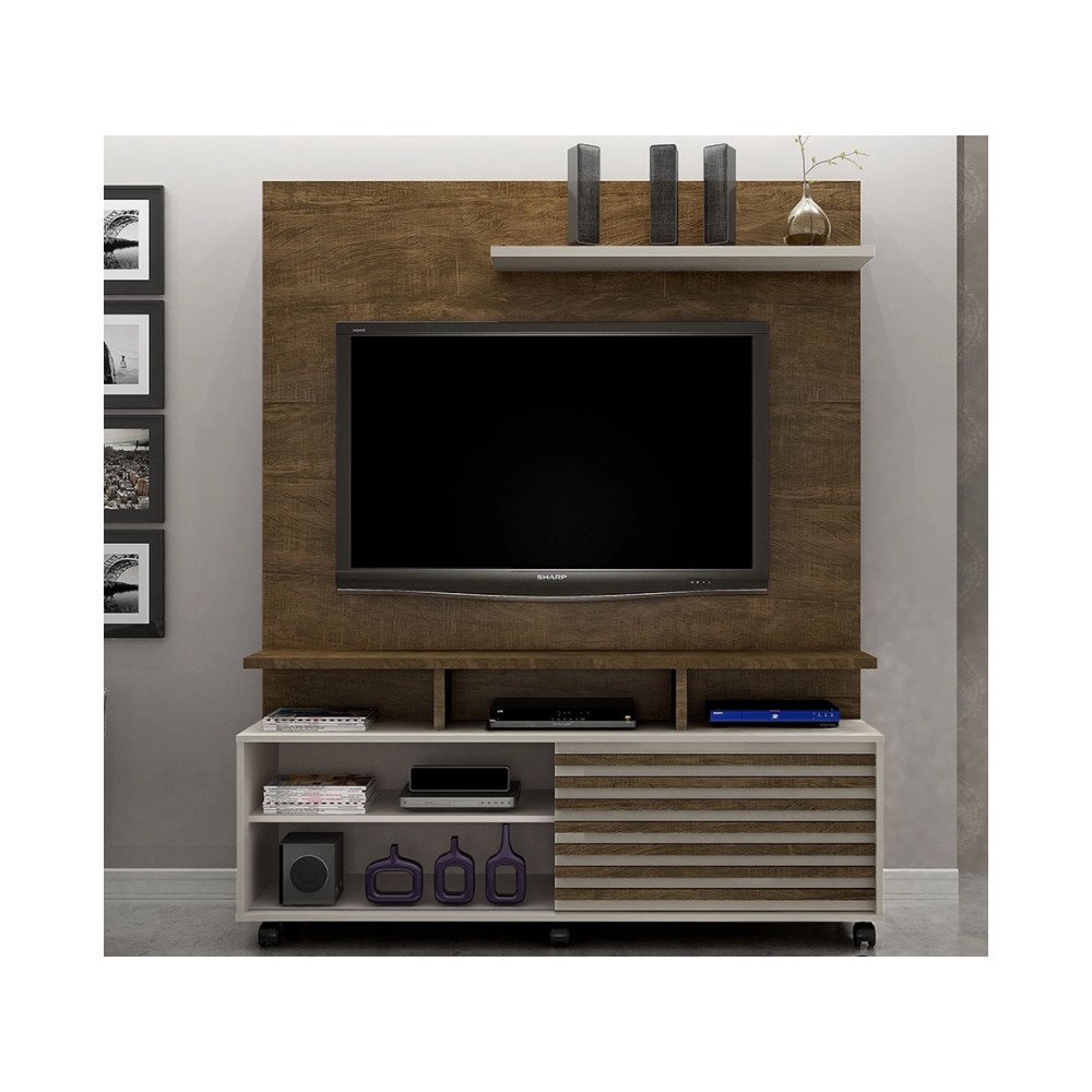 Home Theater Star 1 Porta TV de Até 60 Valdemóveis Ipê/off White ...