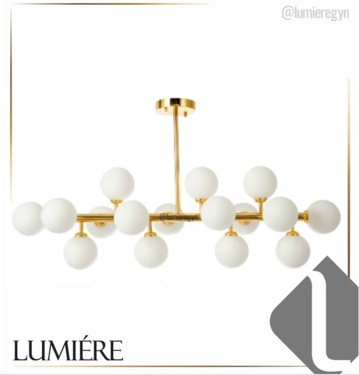 Pendente Jabuticaba Balls Dourado 16 Lâmpada Lumiere Gyn Lm-Pd-2100 | MadeiraMadeira