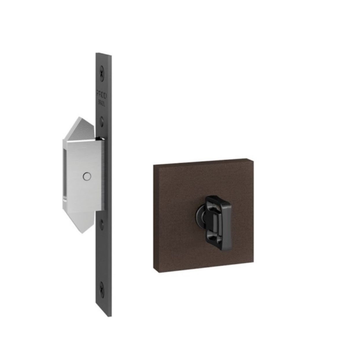 Fechadura Porta Correr Banheiro Pado Corten Trava Exp Marrom ...