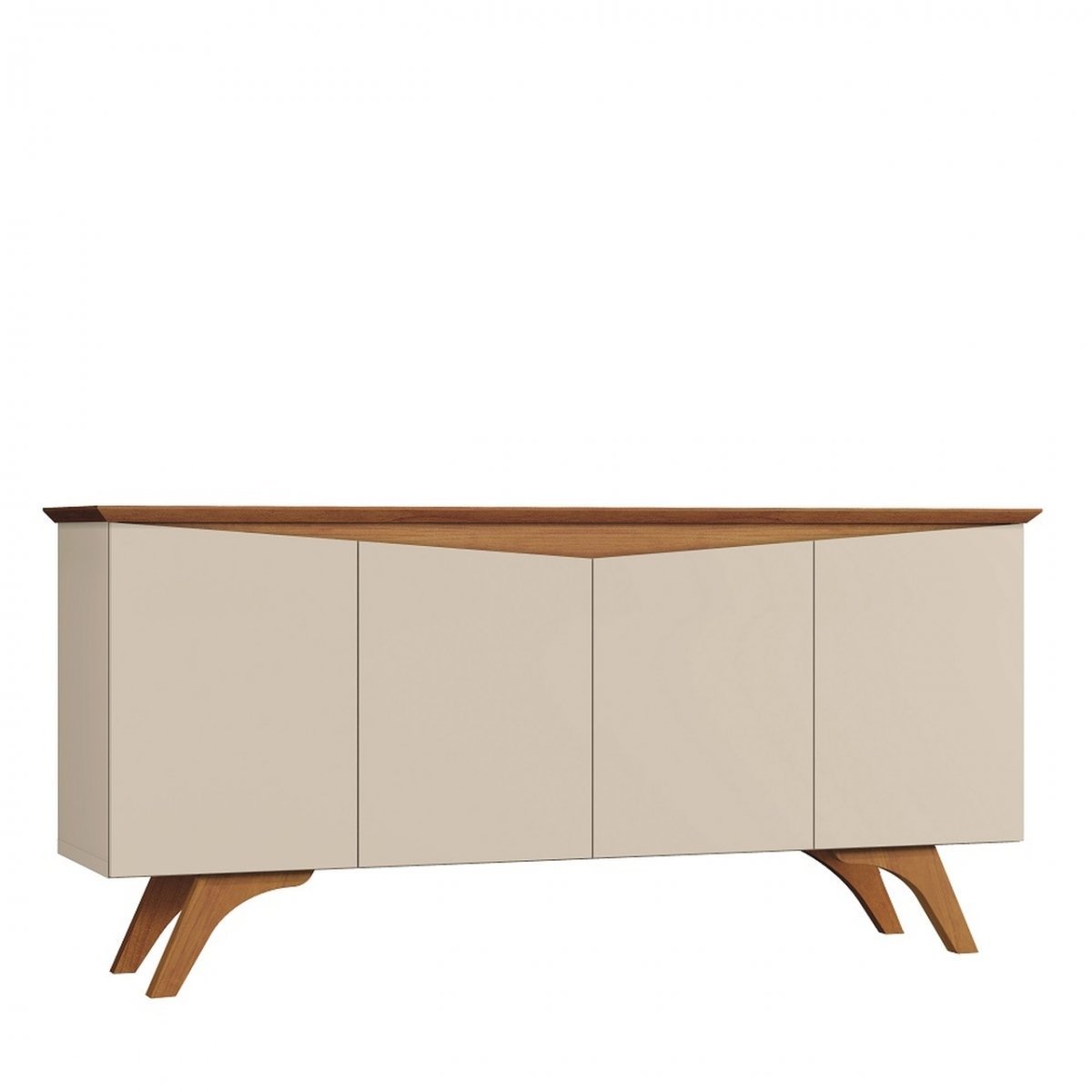 Buffet Austria Pes em madeira maciça 4 Portas Tampo Chanfrado Mavaular ...