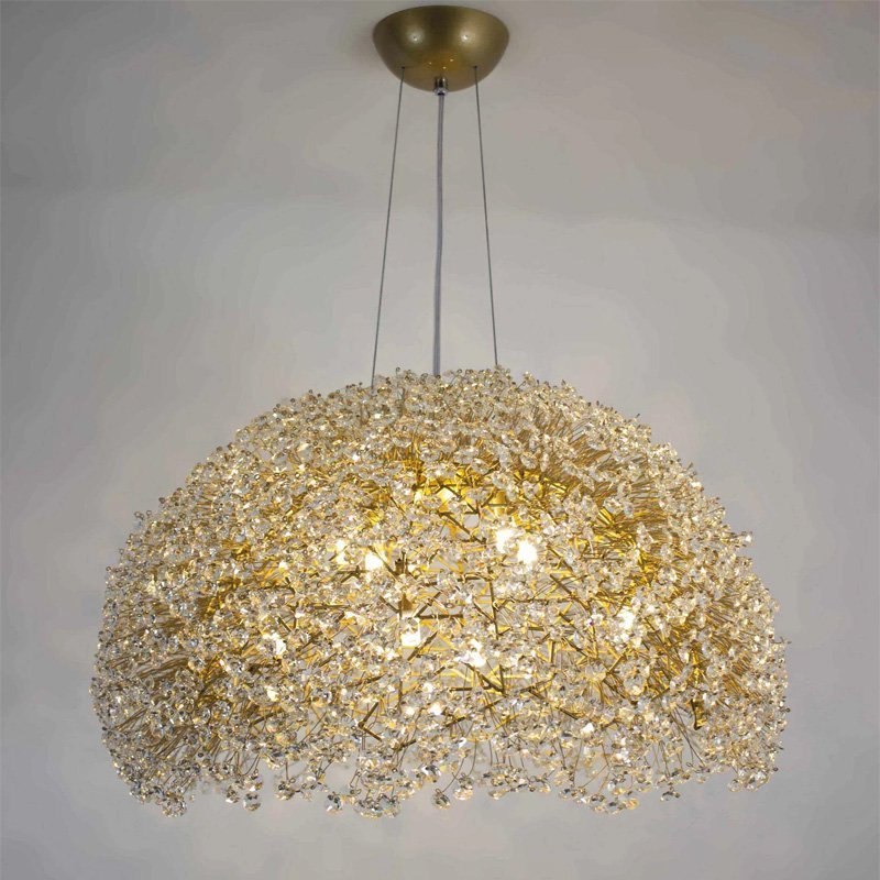 Pendente Ninho de Cristal Âmbar Lampluz Mea 60cm | MadeiraMadeira