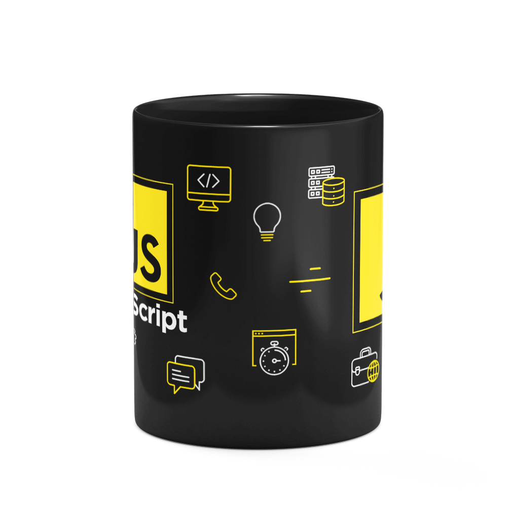 Caneca Dev - New Mug Javascript Js - Preta | MadeiraMadeira