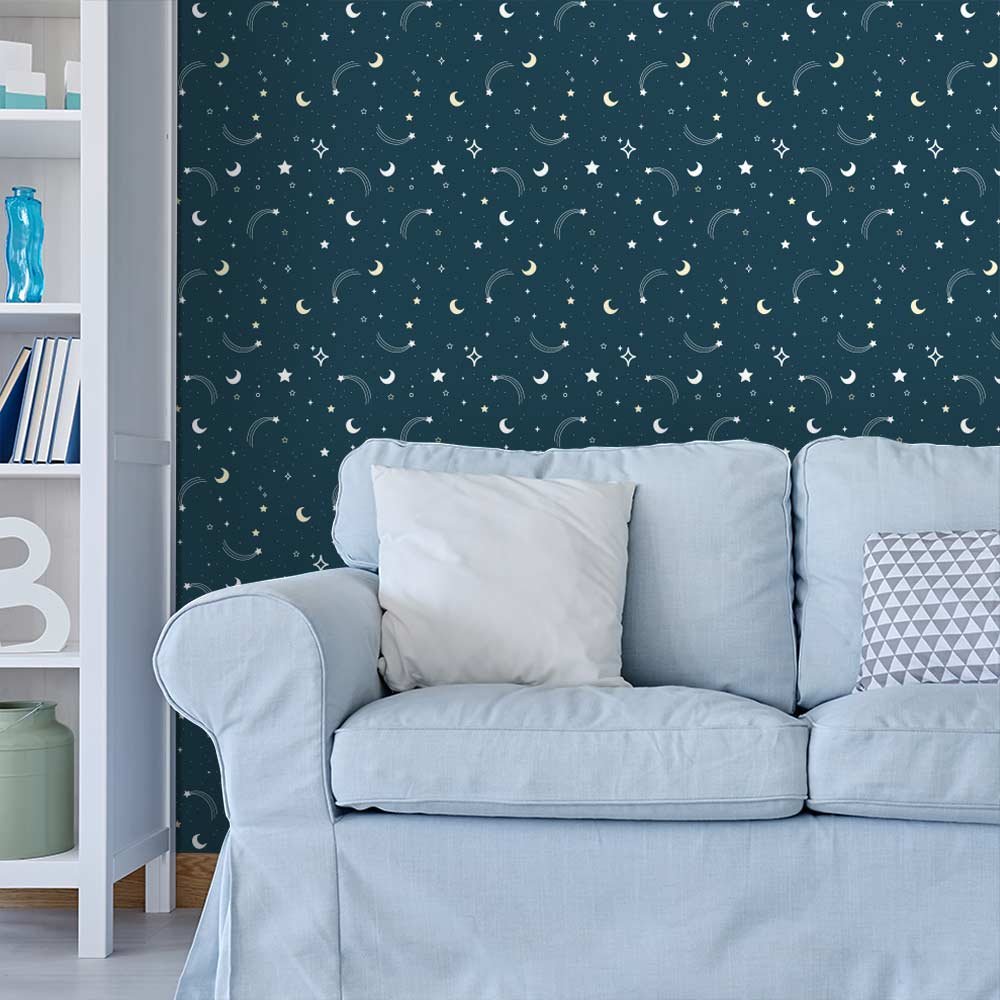 Papel de Parede Estrelar 2 Arte Destaque 1,50 Metros | MadeiraMadeira