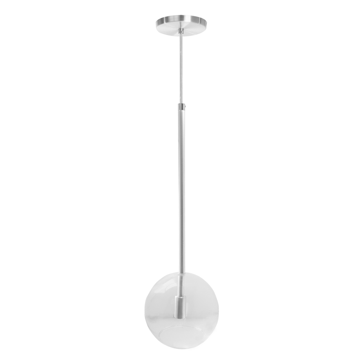 Pendente Lux Globo Cristal Vidro Escovado + Led Brinde | MadeiraMadeira