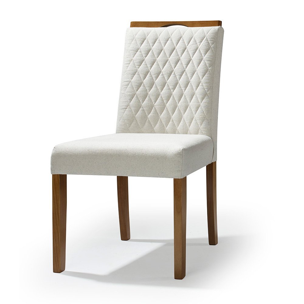 Cadeira Paula - Madeira Maciça - Assento e Encosto Estofado Itacadeiras ...