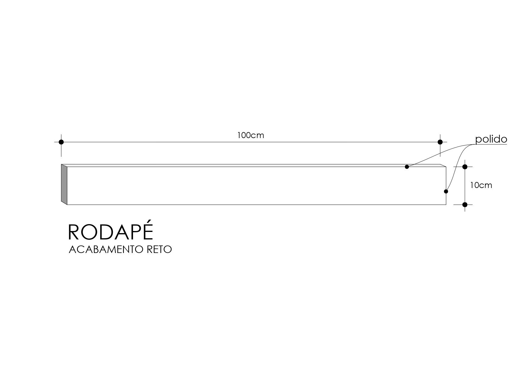 Rodapé polido mármore Travertino Nacional | MadeiraMadeira