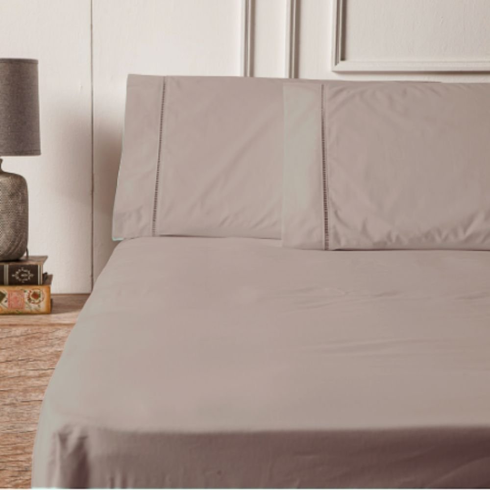 Jogo de Cama Casal 400 Fios 3 Peças Capuccino | MadeiraMadeira