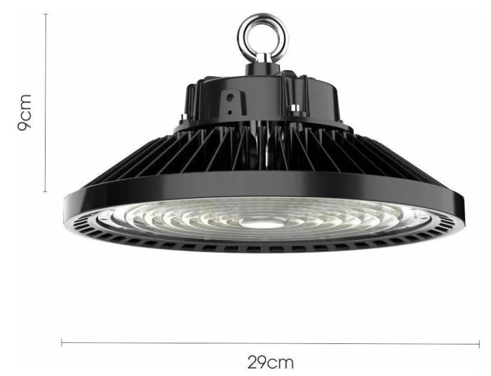 Luminaria Led Ufo 100W Industrial High Bay 6500K Preto Ip66 | MadeiraMadeira