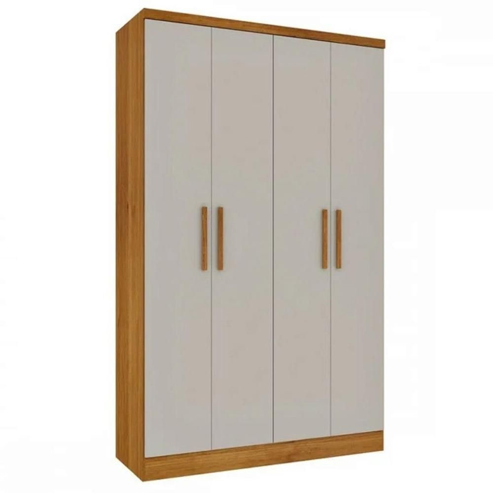 Guarda Roupa Solteiro 4 Portas 2 Gavetas Amsterdam Tcil Cinamomo/off | MadeiraMadeira