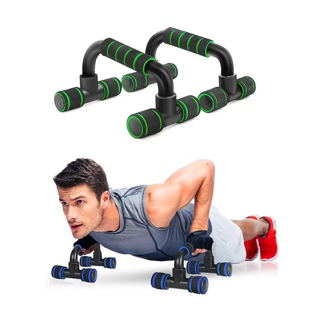 Par Barra Chão Ergonômica Suporte Fixo Exercício Fitness Apoio Flexão ...