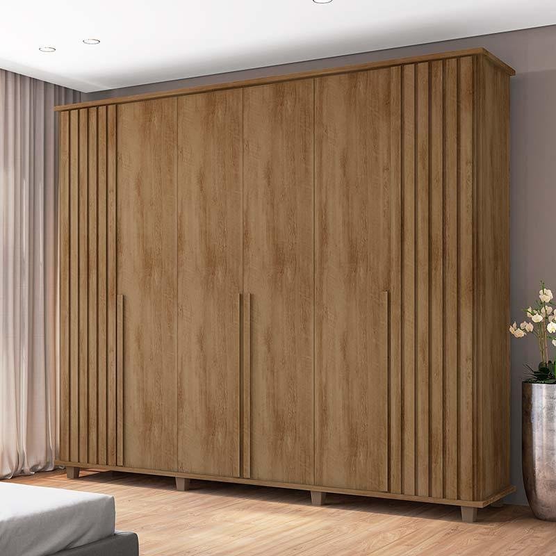 Guarda Roupa Ripado Casal 6 Portas 240cm França RV Móveis Cinamomo ...