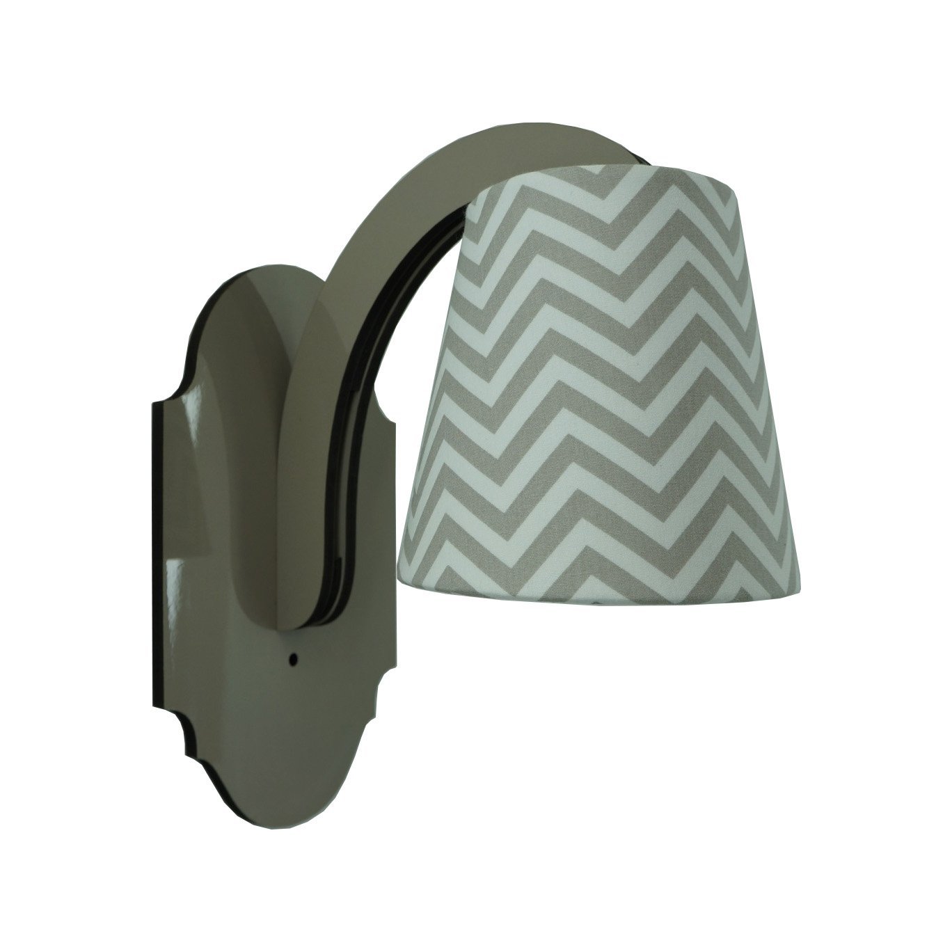 Arandela Crie Casa Bege Laca Tecido Est. Chevron Cinza | MadeiraMadeira