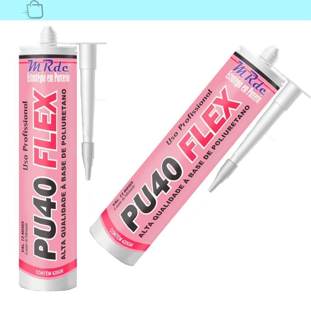 Kit 2 PU 40 Flex Adesivo Silicone Para Construção Branco | MadeiraMadeira