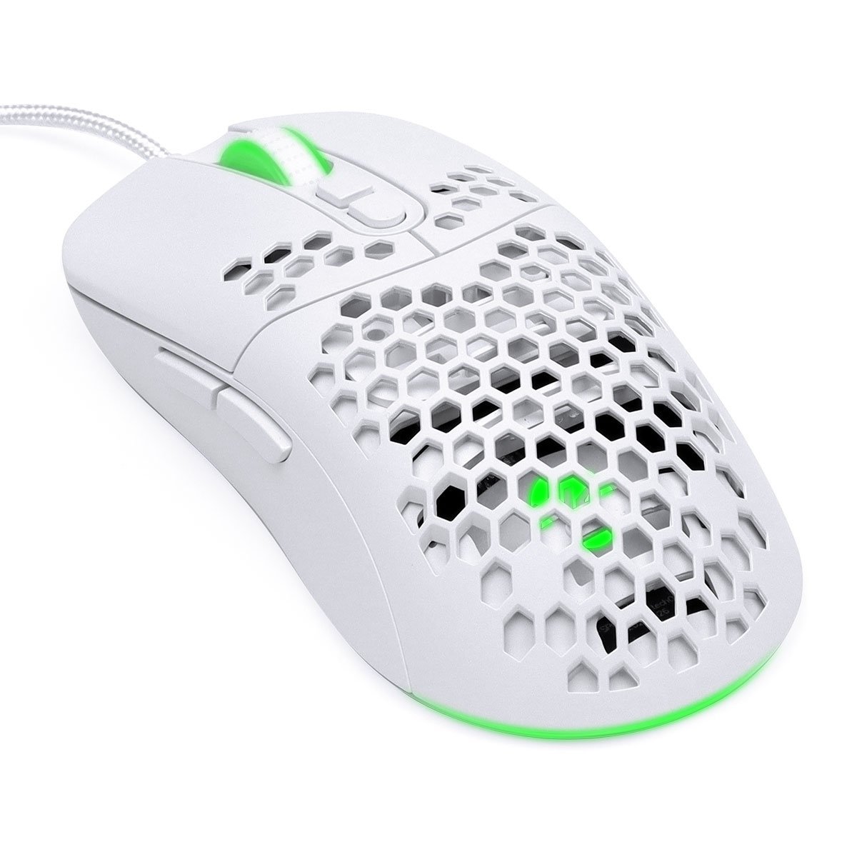 Mouse Gamer Vx Gaming Void Com Led Rgb- 7600 Dpi Branco Com Cabo Usb 1. ...