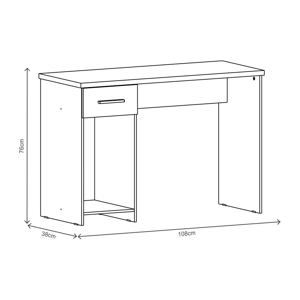 Mesa Escrivaninha office Escritório Com gaveta para Computador e ...