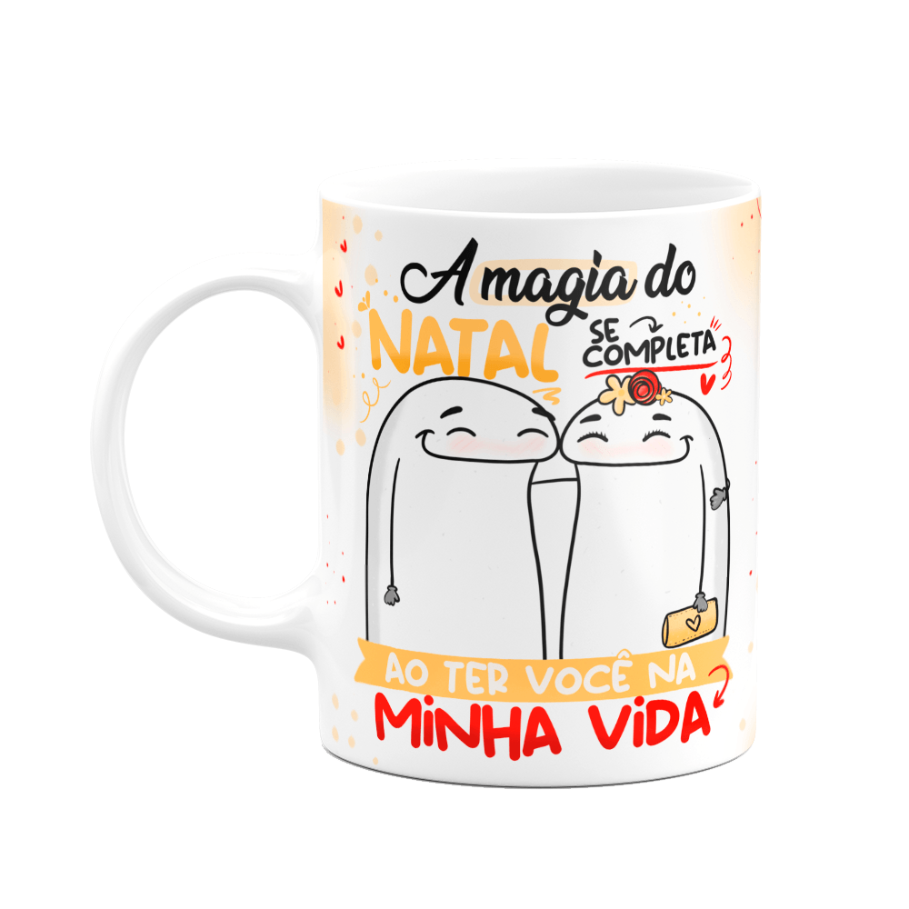 Caneca Flork Natal - a Magia É Ter Você na Minha Vida! | MadeiraMadeira