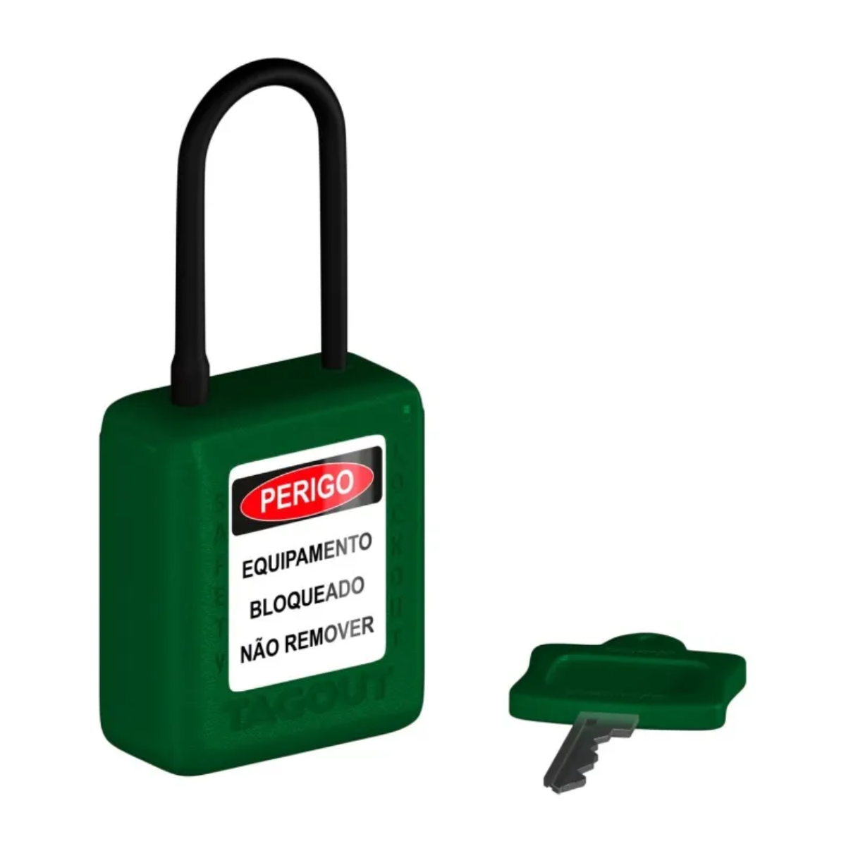 Cadeado de Bloqueio Haste Plastica 4,5mm Ch38 Verde Tagout | MadeiraMadeira