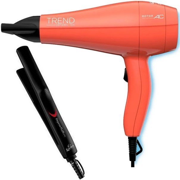 KIT GAMA - SECADOR PROFISSIONAL TREND CERAMIC ION 2000W 127V + PRANCHA ...