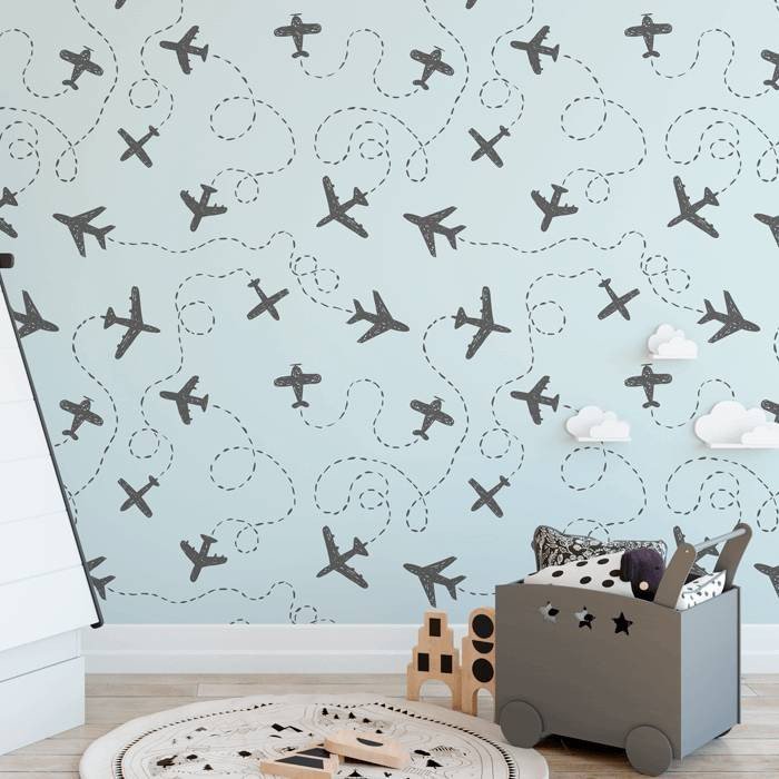 Papel de Parede Infantil Avião N3944 | MadeiraMadeira