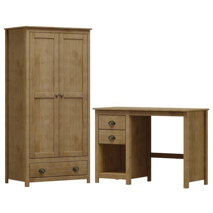 Armario 2 Pt Mesa Escrivaninha 2 Gv Madeira Maciça Freijo Milani Store ...