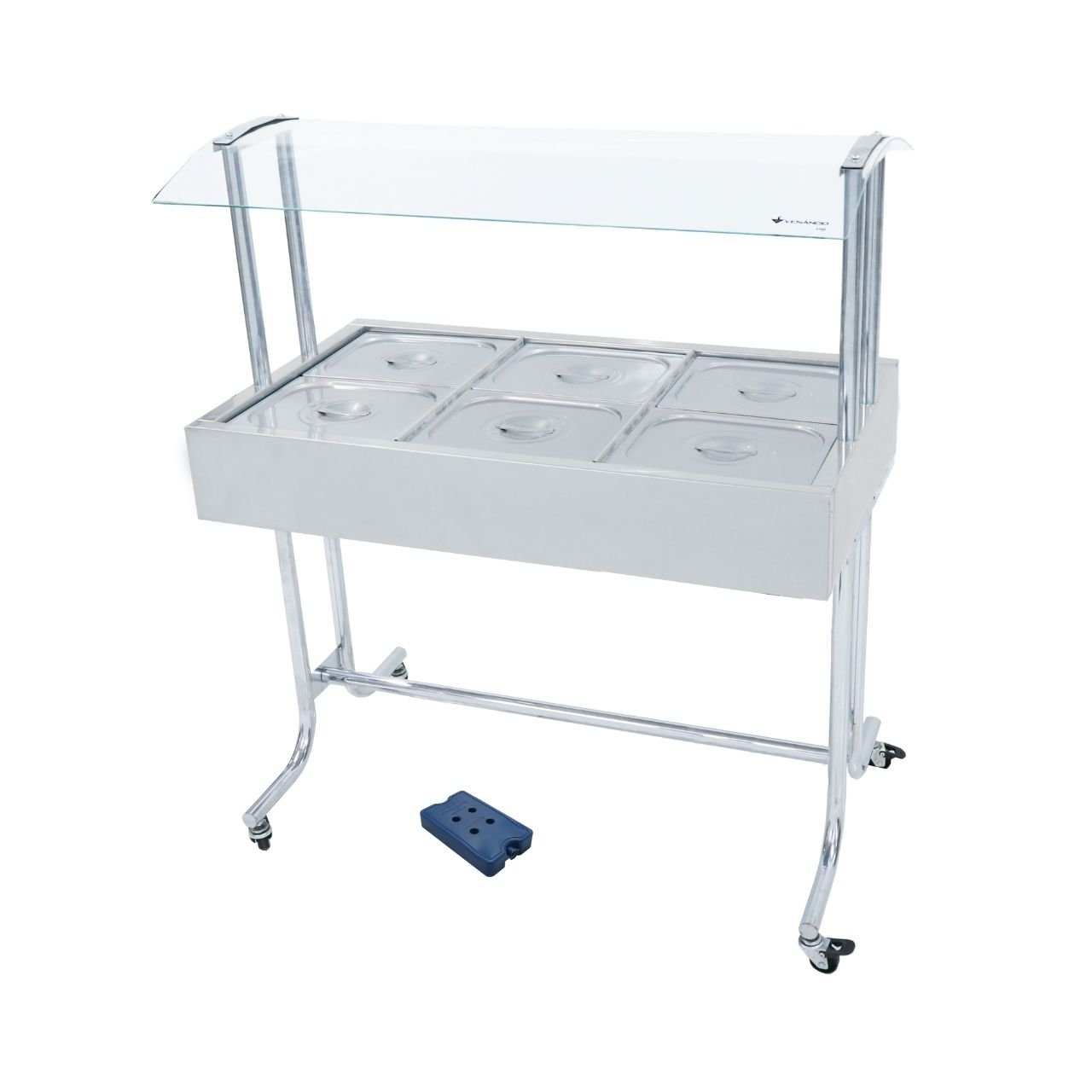 Estufa Buffet Master Inox 6 Cubas Fria Gelo-x com Tampa EA6XT Venâncio ...