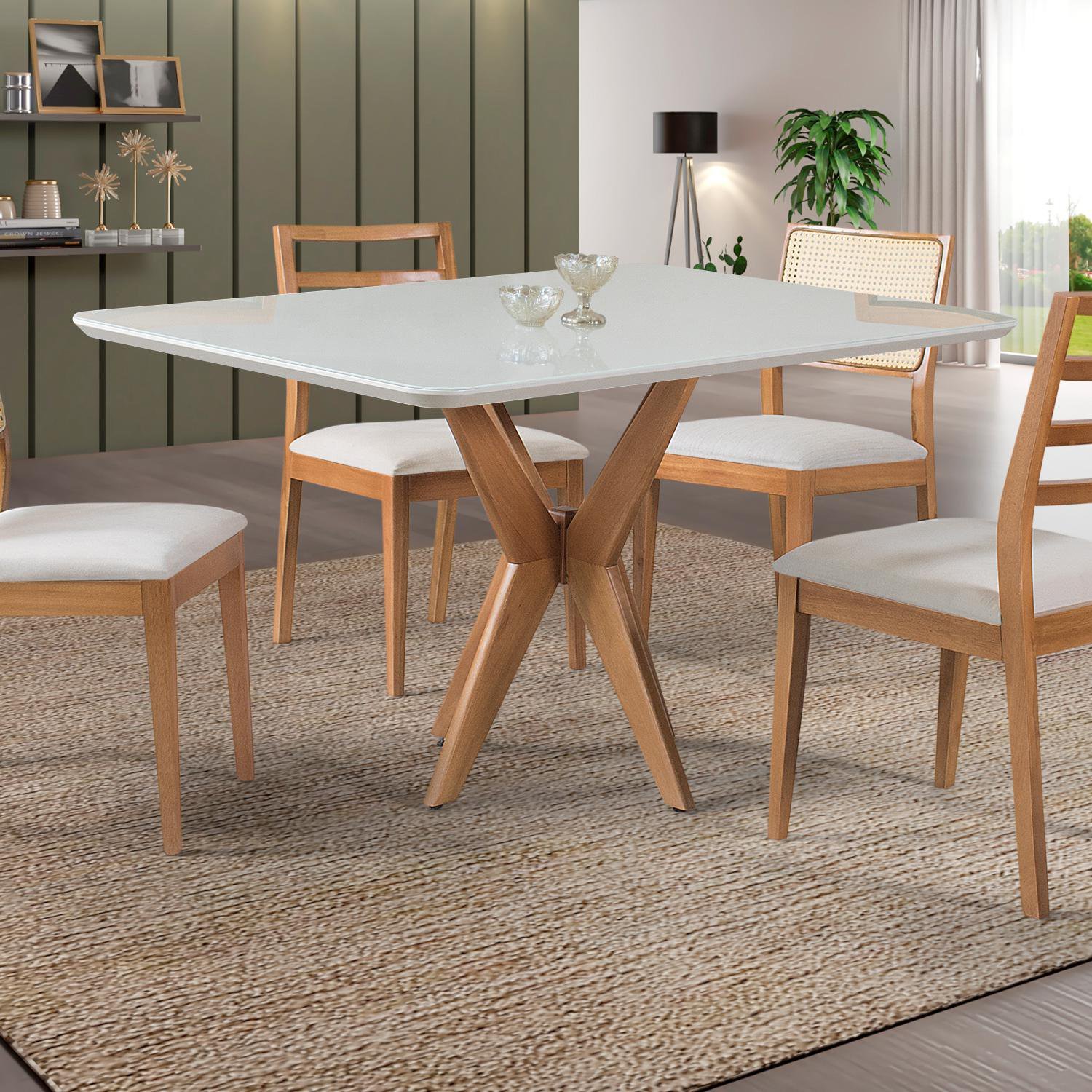 Mesa de Jantar Pandora quadrada Casa MAD | MadeiraMadeira